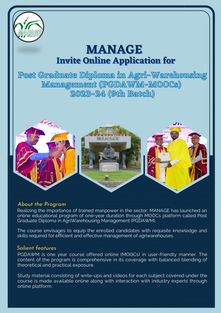 Online Post Graduate Diploma by National Institute of Agricultural ...