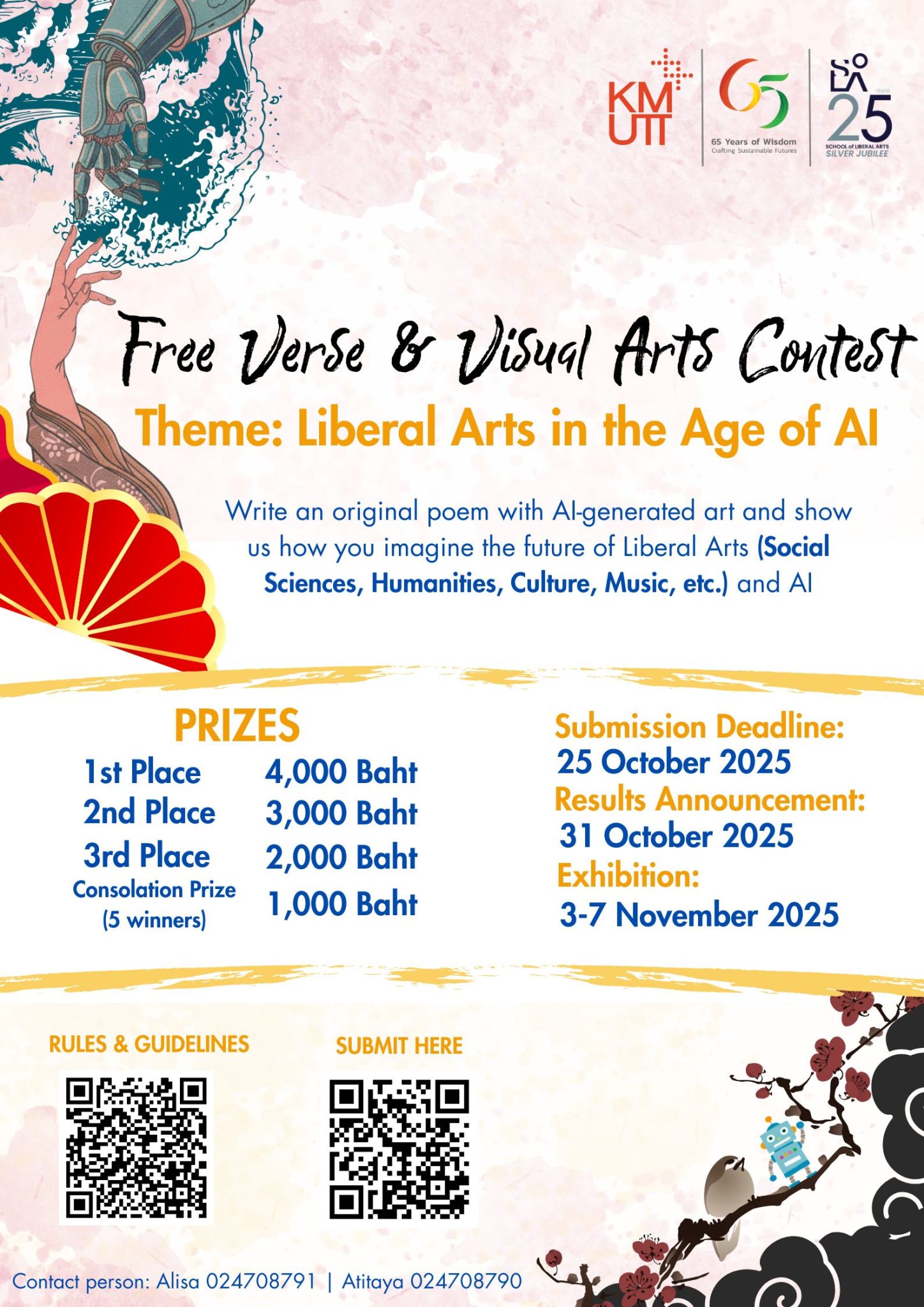 🎨 FREE VERSE & VISUAL ARTS CONTEST 2025 🎨 - KMUTT